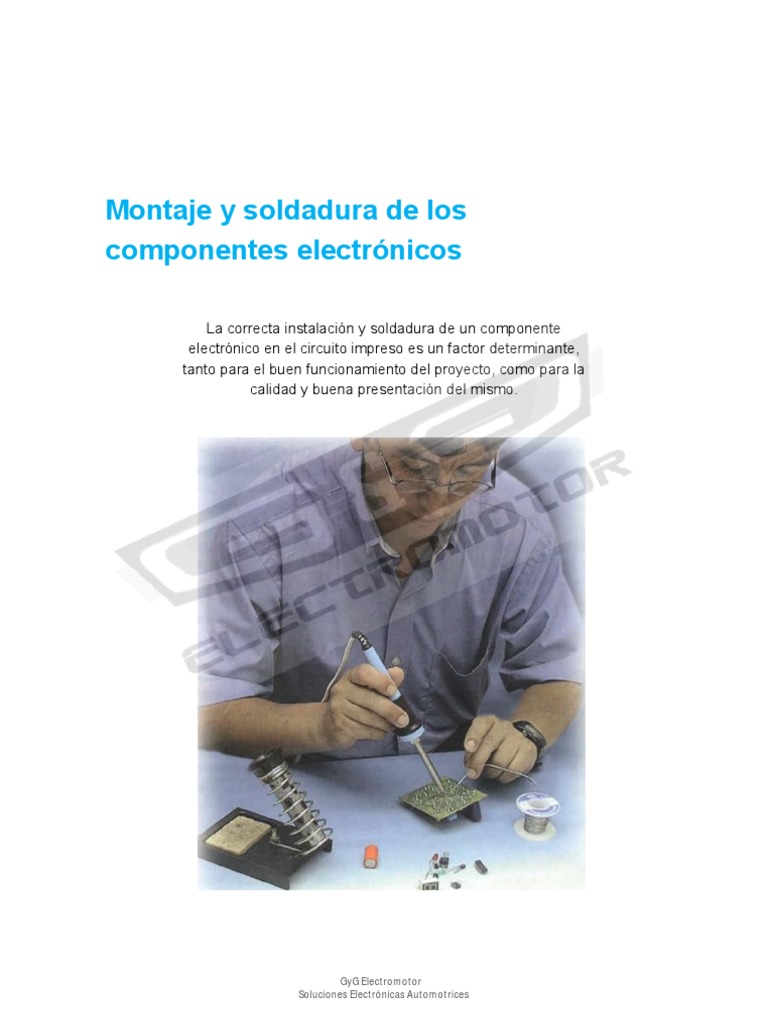 Cómo Soldar PDF | PDF | Placa de circuito impreso | Soldadura