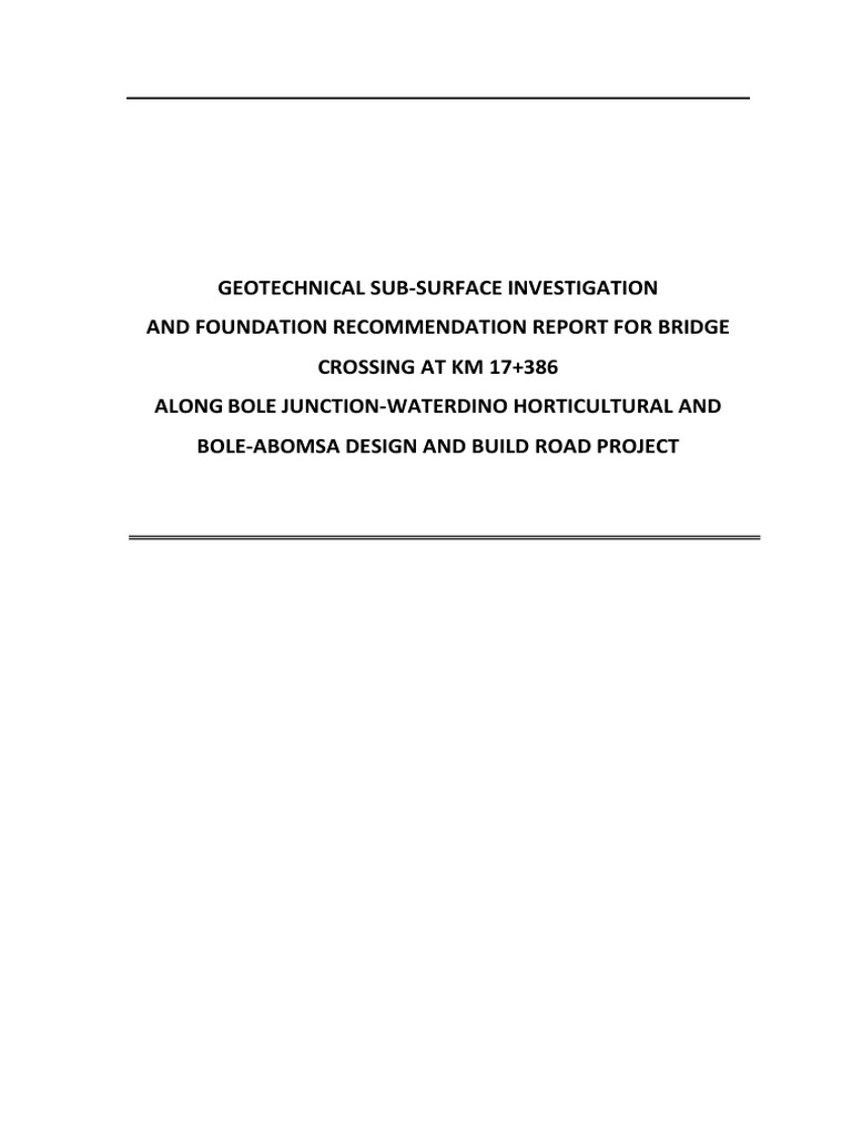 Geotechnic Report | PDF | Geotechnical Engineering | Earthquakes