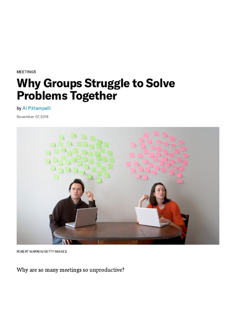 Why Groups Struggle To Solve Problems Together | PDF