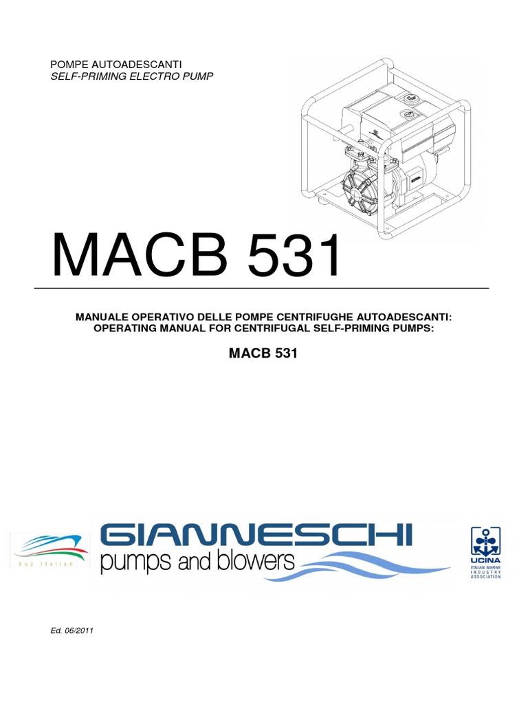 Pump Macb 531 | PDF | Pump | Pipe (Fluid Conveyance)