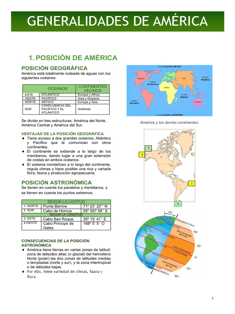 Generalidades de América | PDF | Américas | America latina