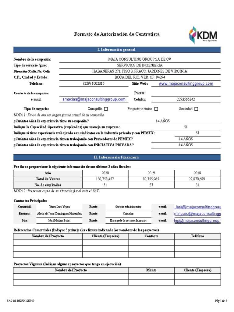 Formato de Autorización de Contratista | PDF | Calidad (comercial) | Fabricación e ingeniería