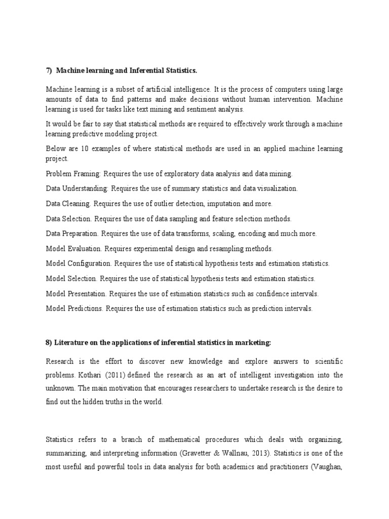 7) Machine Learning and Inferential Statistics | Download Free PDF ...