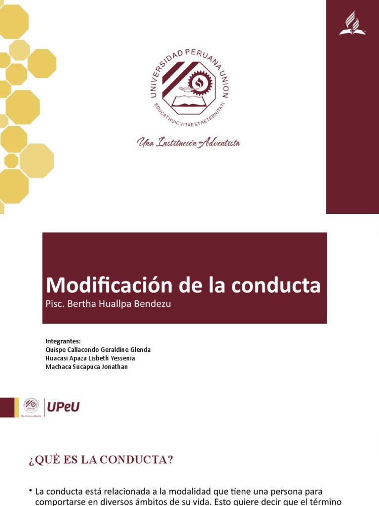 Modificación Conductual: Técnicas y Evaluación | PDF