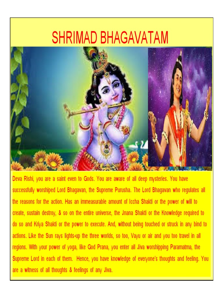 Srimad Bhagavatam Vyasa Narada Samvaad | PDF | Bhagavan | Bhagavata Purana