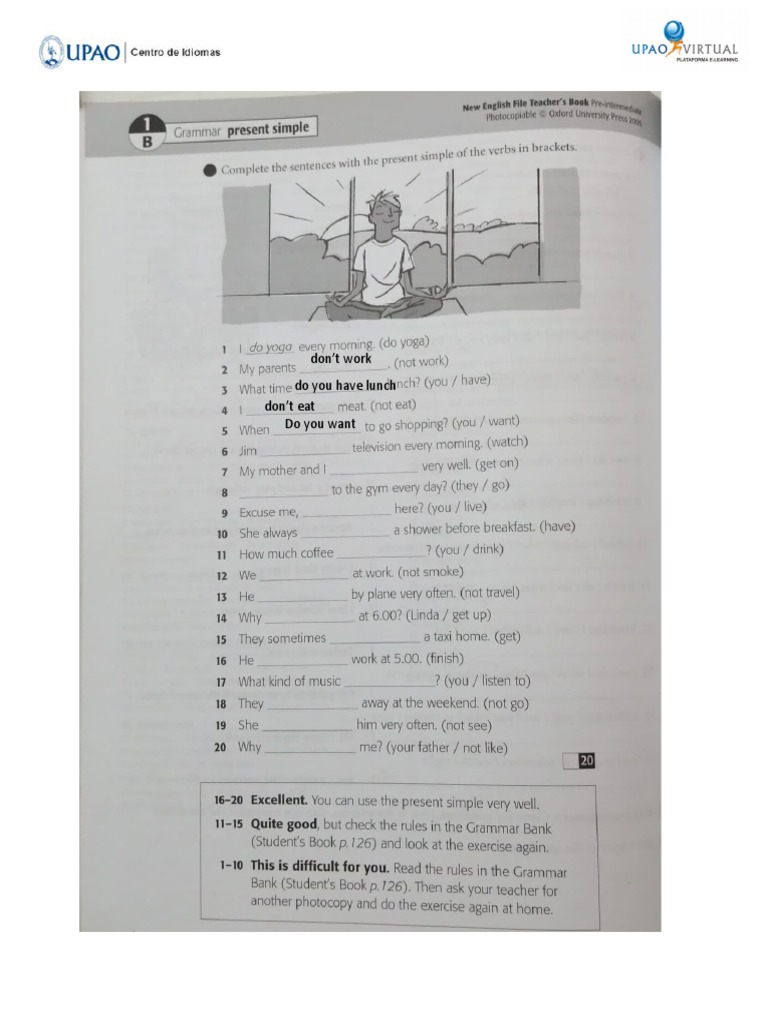 Present Simple Worksheet | PDF