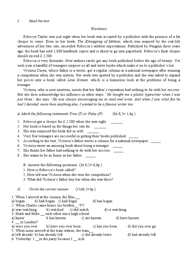 Fisa 1 | PDF | Books