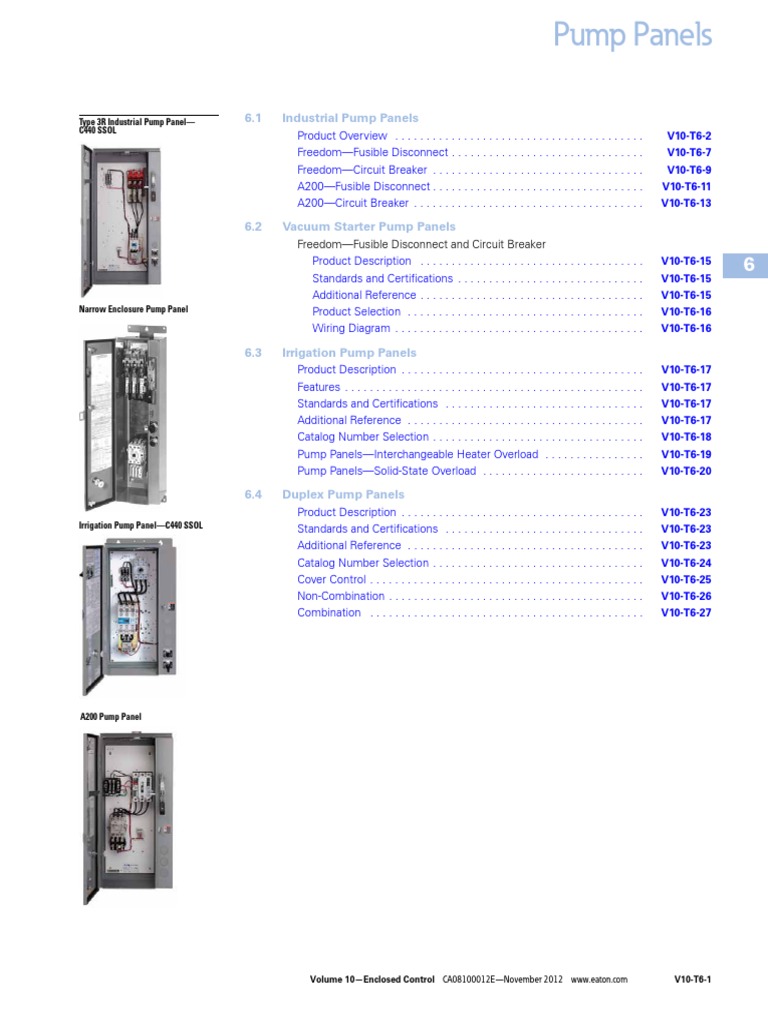 6.1 Industrial Pump Panels: Freedom-Fusible Disconnect and Circuit ...