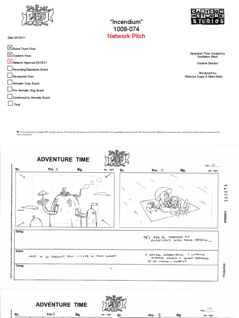 "Adventure Time" 87702816 Incendium Storyboard | PDF
