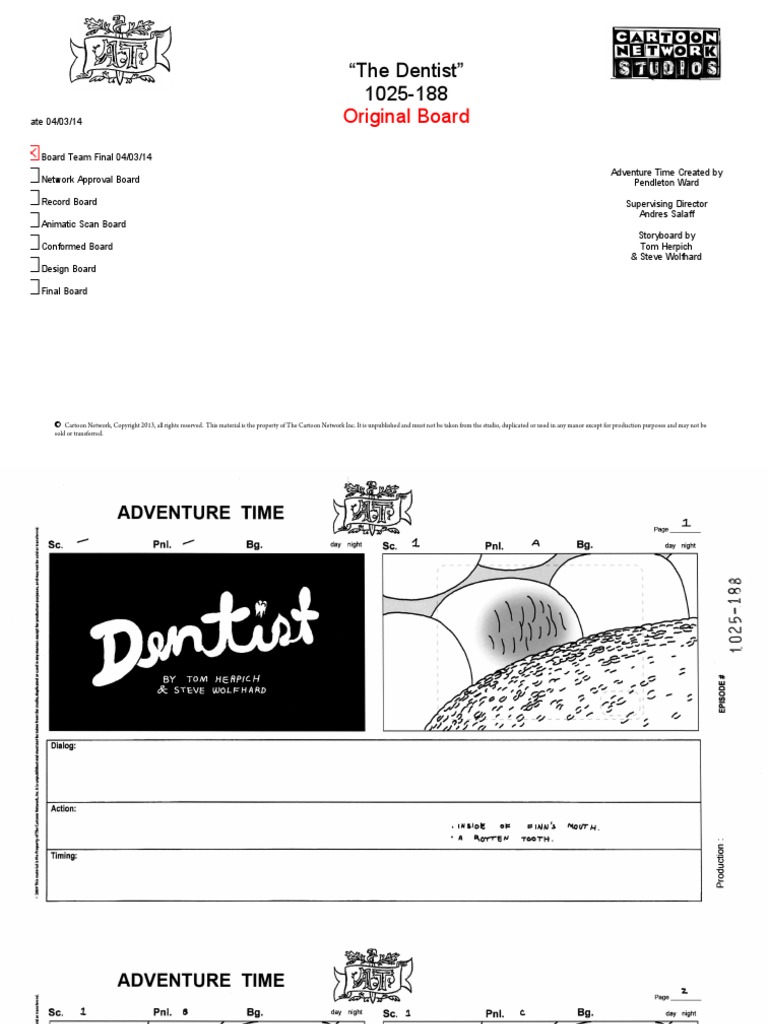 "Adventure Time" 252569720 at 188 Dentist Board Team Final | PDF ...