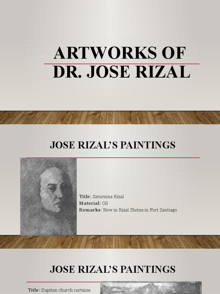 Artworks of Dr. Jose Rizal | PDF | Paintings | Art Media