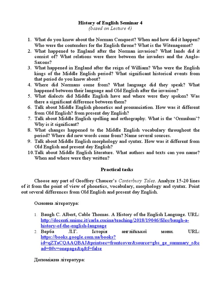 History of English Seminar 4 | PDF | English Language | Semiotics