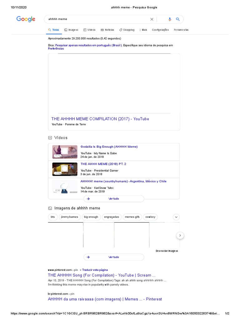 The Ahhhh Meme Compilation (2017) - Youtube: Vídeos | PDF | Cyberspace ...