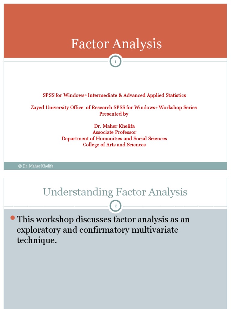 factoranalysis | PDF | Factor Analysis | Correlation And Dependence