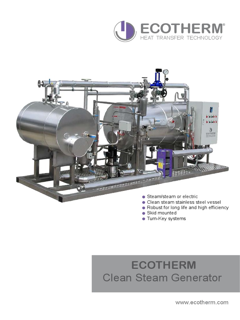 Ecotherm: Clean Steam Generator | PDF | Boiler | Steam