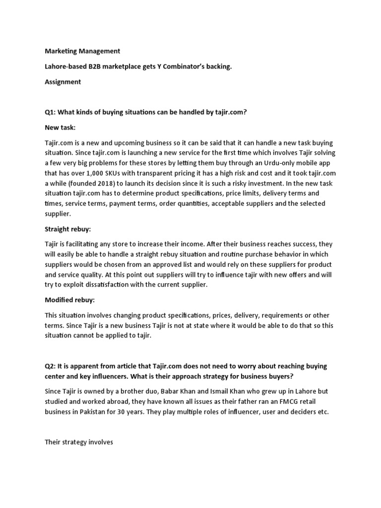 Marketing Management Assignment | Download Free PDF | Prices | Marketing