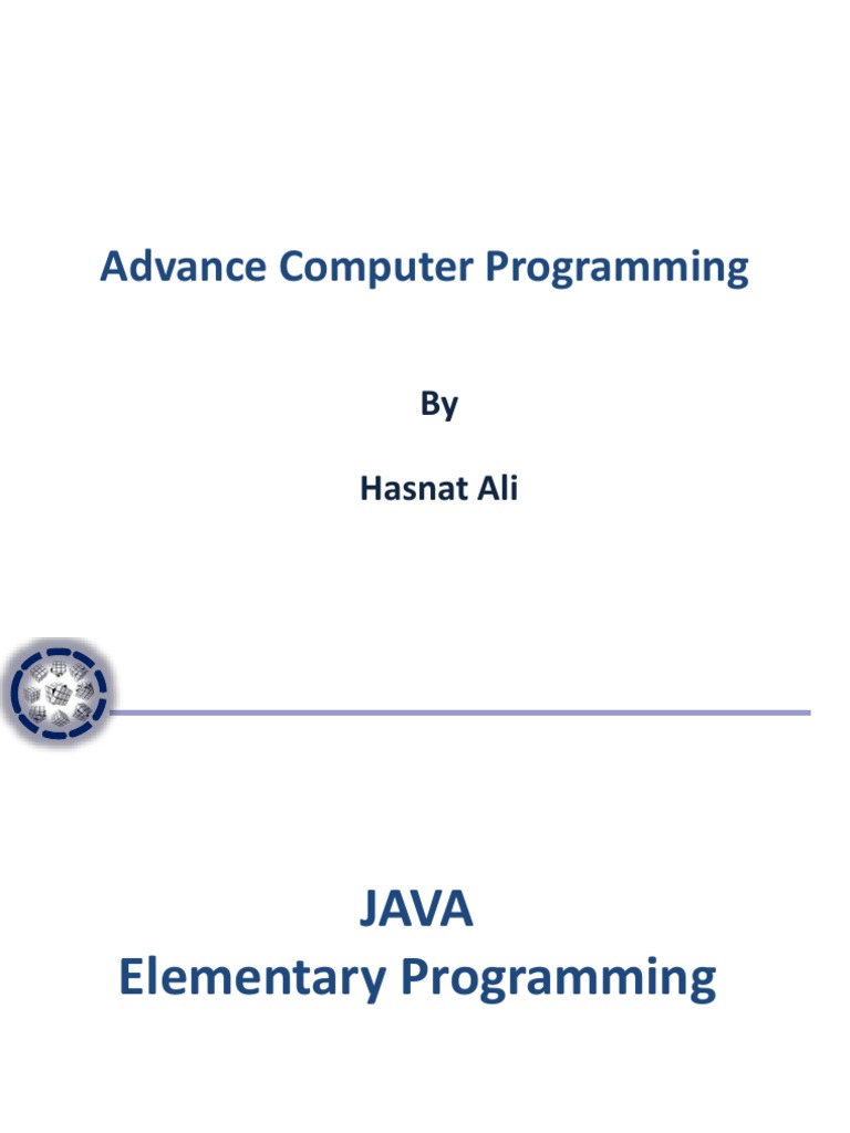 Acp Lecture 03 Elementaryprogramming Pdf Data Type Integer Computer Science