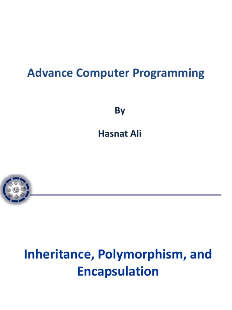Acp Lecture 05 Inheritance Polymorphism Encapsulation Pdf Method Computer Programming 
