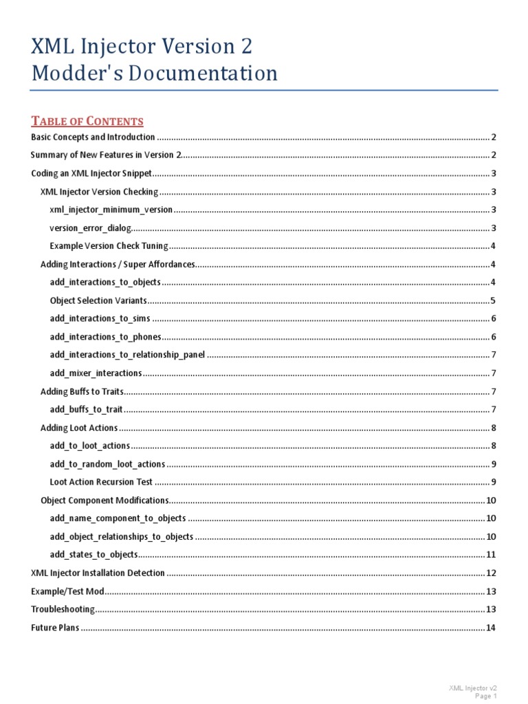 XML Injector v2 Modder Guide | PDF | Xml | Computer Programming