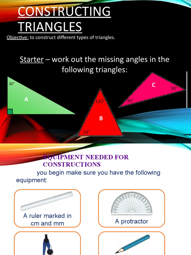 Constructing Triangles PPP | PDF | Triangle | Euclidean Geometry