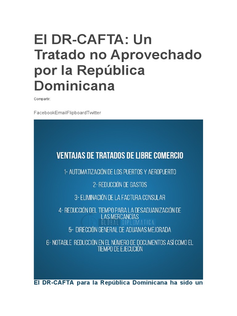 Ventajas y Deventajas Del Cafta | PDF