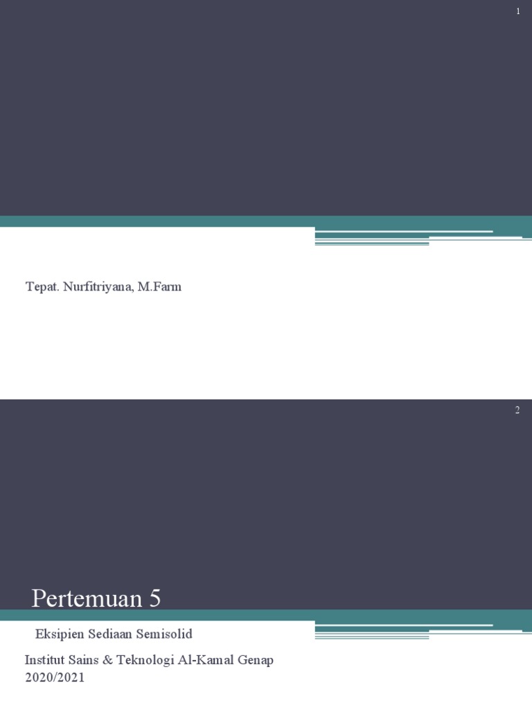 Pertemuan 5 Eksipien - Eksipien Sediaan Semi Solidd-Converted - En.id | PDF