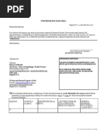 Ejemplo de Confirmación de Bancos | PDF | Crédito (finanzas) | Bancos