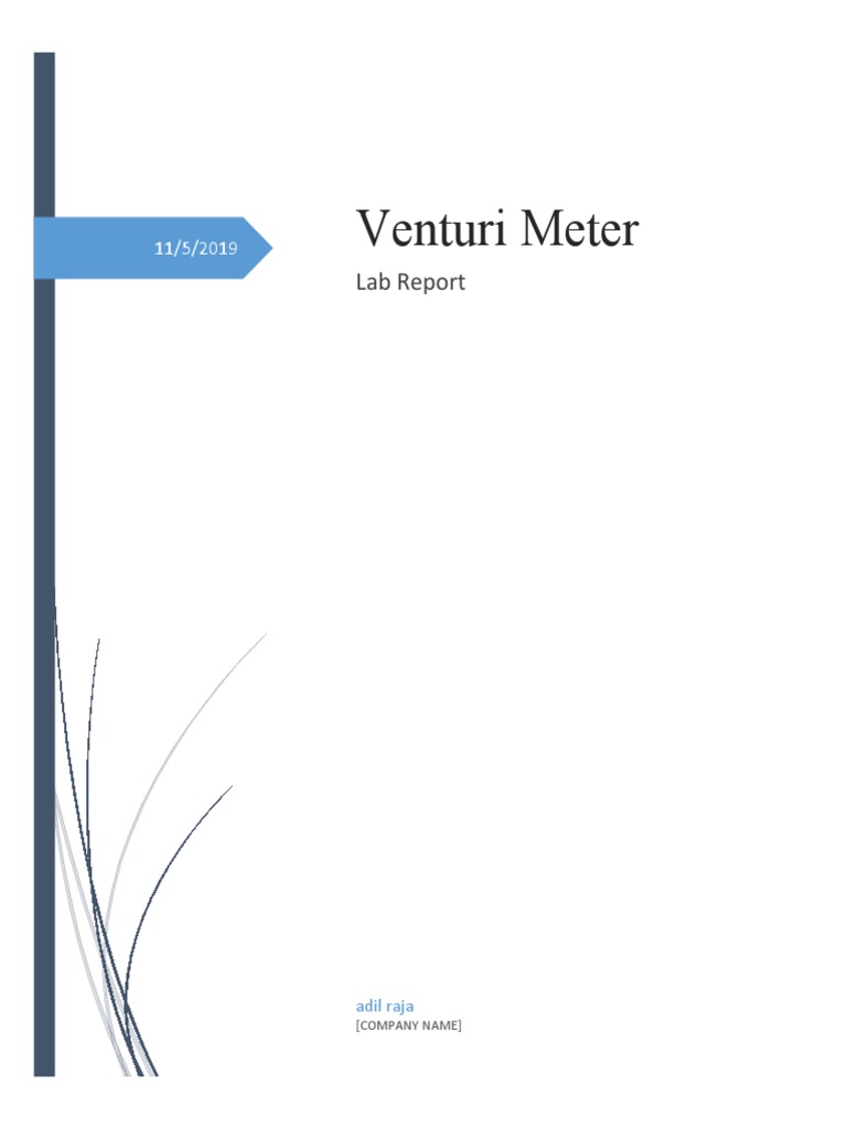 Venturi Meter: Lab Report | PDF | Phases Of Matter | Soft Matter