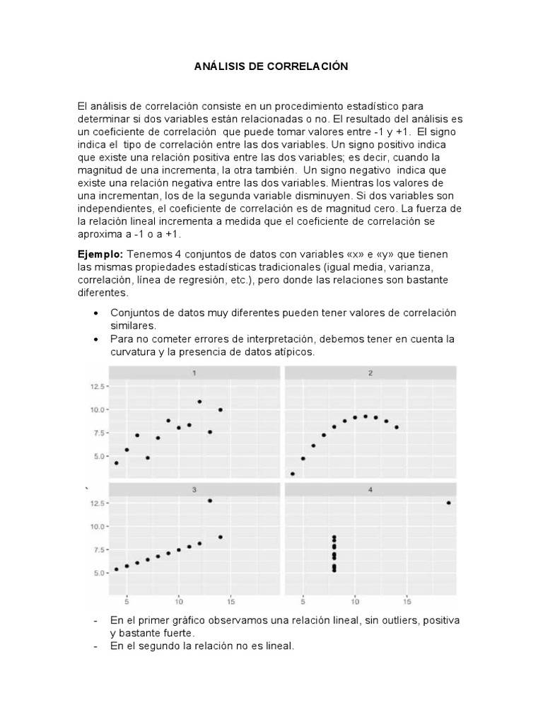 Análisis de Correlación y Regresión | PDF