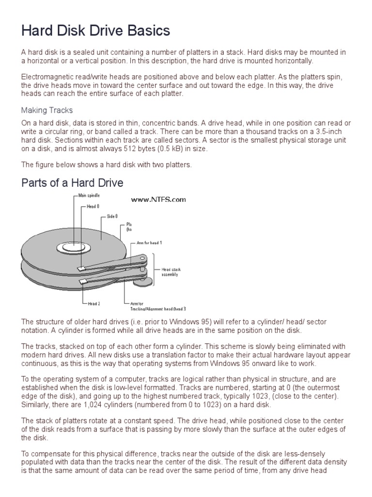 1 Hard Disk Drive Basics PDF | PDF | Hard Disk Drive | Information Science