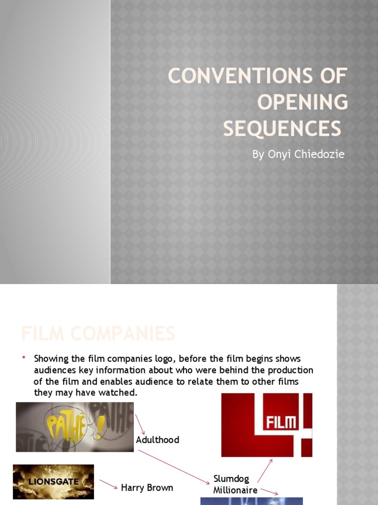 Conventions of Opening Sequences | PDF