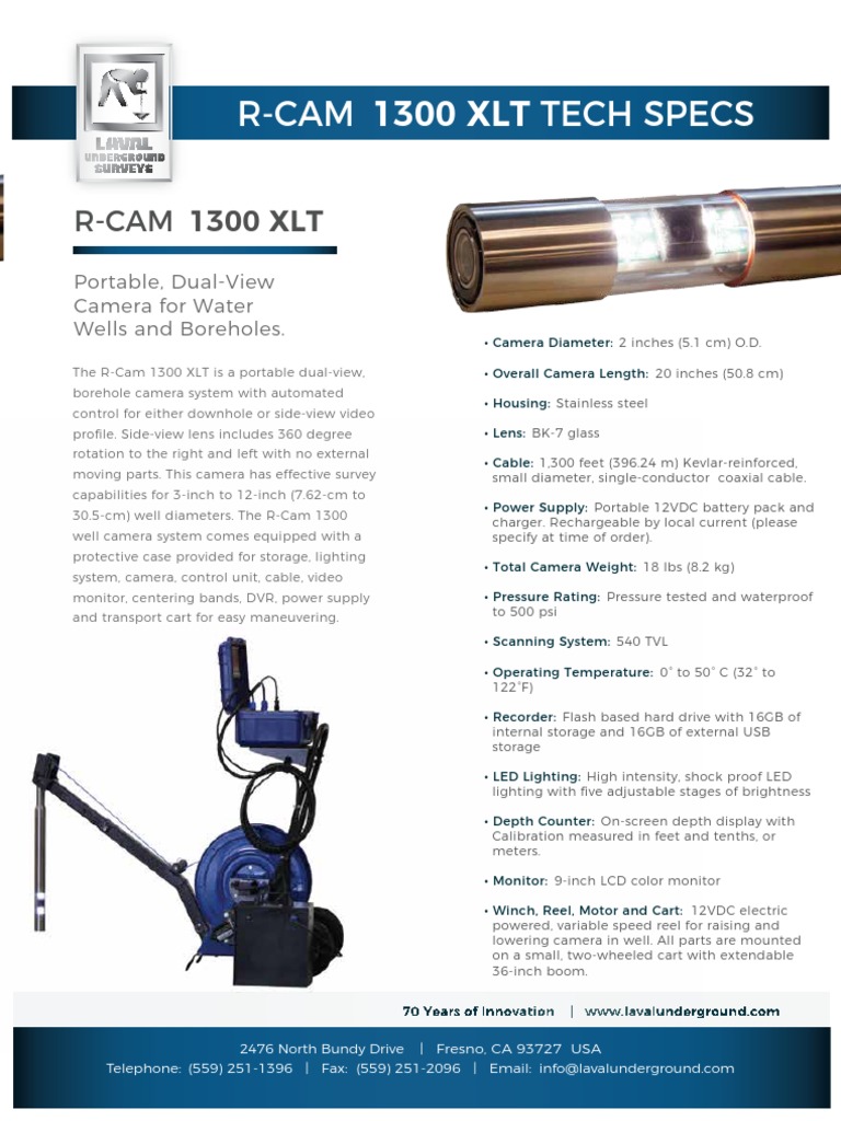 Rcam 1300 XLT Techspecs Web PDF | PDF | Camera | Computer Monitor