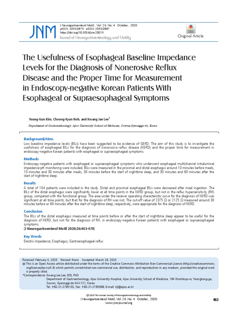 Journal of Neurogastroenterology and Motility: Young-Gun Kim, Choong-Kyun Noh, and Kwang Jae Lee ...