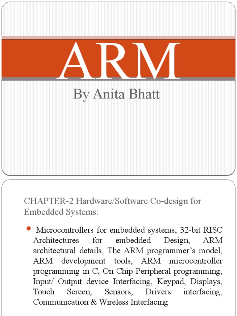 By Anita Bhatt | Download Free PDF | Arm Architecture | Embedded System