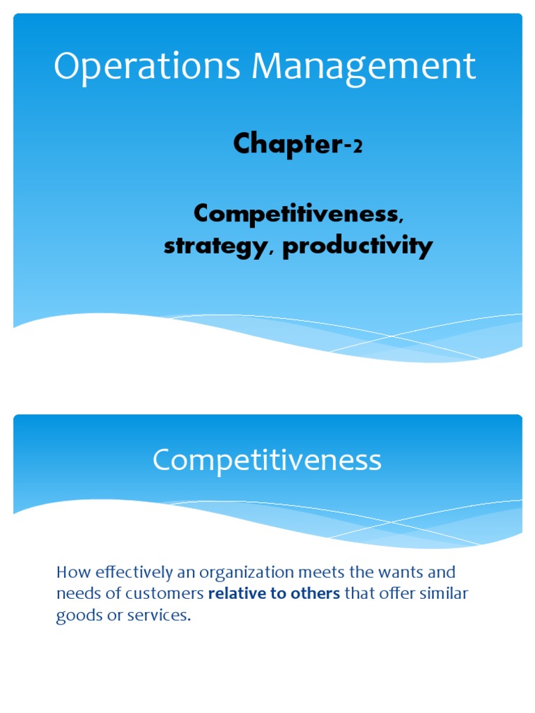 Operations Management: Chapter-2 | Download Free PDF | Strategic ...