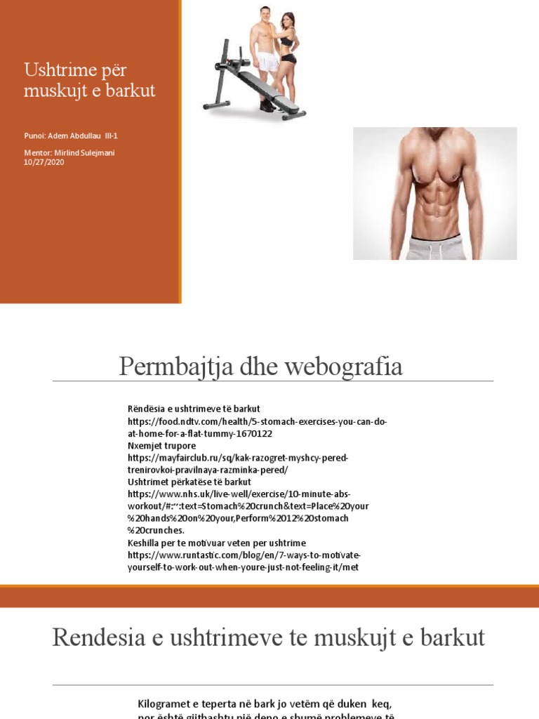 Ushtrime Për Muskujt e Barkut | PDF