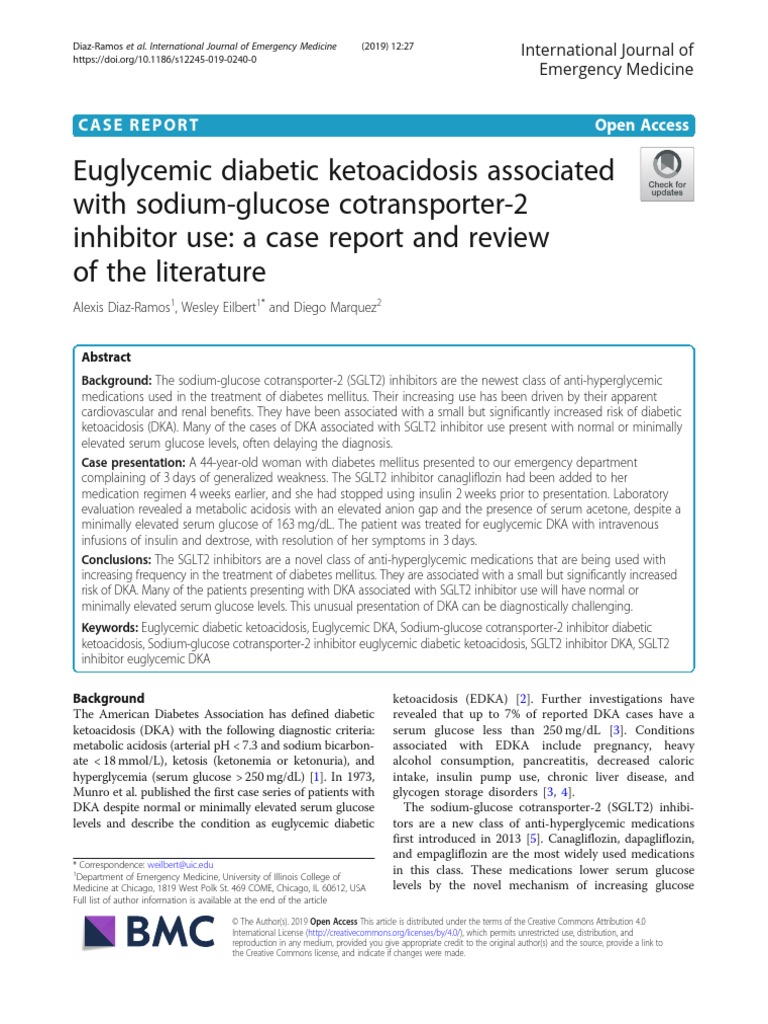 Case Report Euglycaemic Dka | PDF | Hyperglycemia | Diabetes
