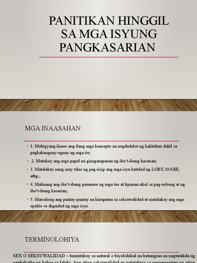 Panitikan Hinggil Sa Mga Isyung Pangkasarian | PDF