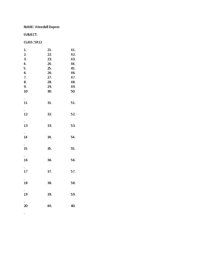 Multiple Choice Answer Sheet | PDF