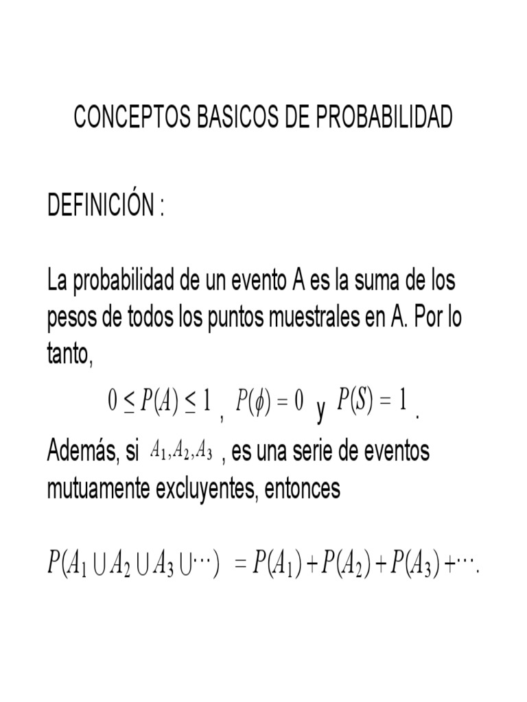 Conceptos Básicos de Probabilidad | PDF | Probabilidad | Enseñanza de matemática