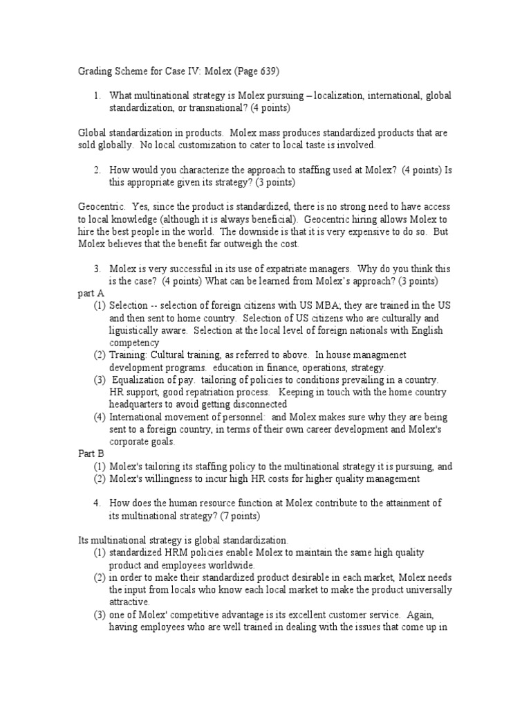 Molex Case Study | Download Free PDF | Human Resource Management | Business
