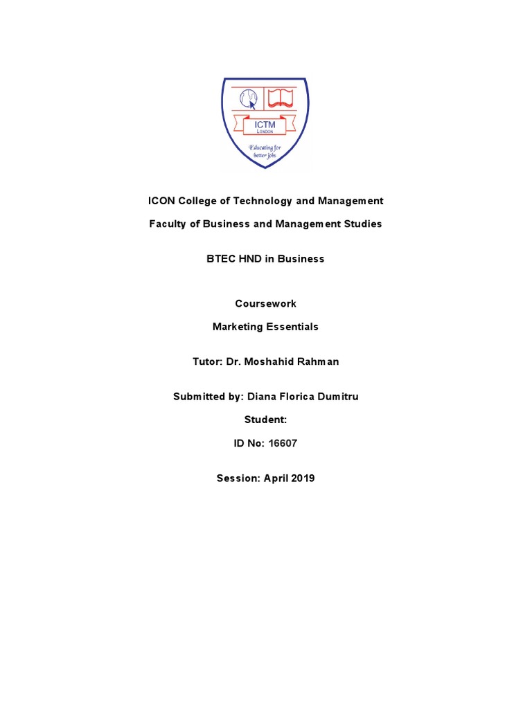 ICON College of Technology and Management Faculty of Business and ...