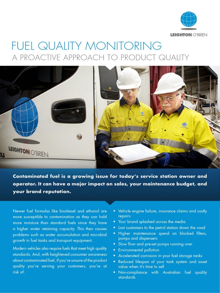 Fuel Quality Monitoring: A Proactive Approach To Product Quality | PDF ...