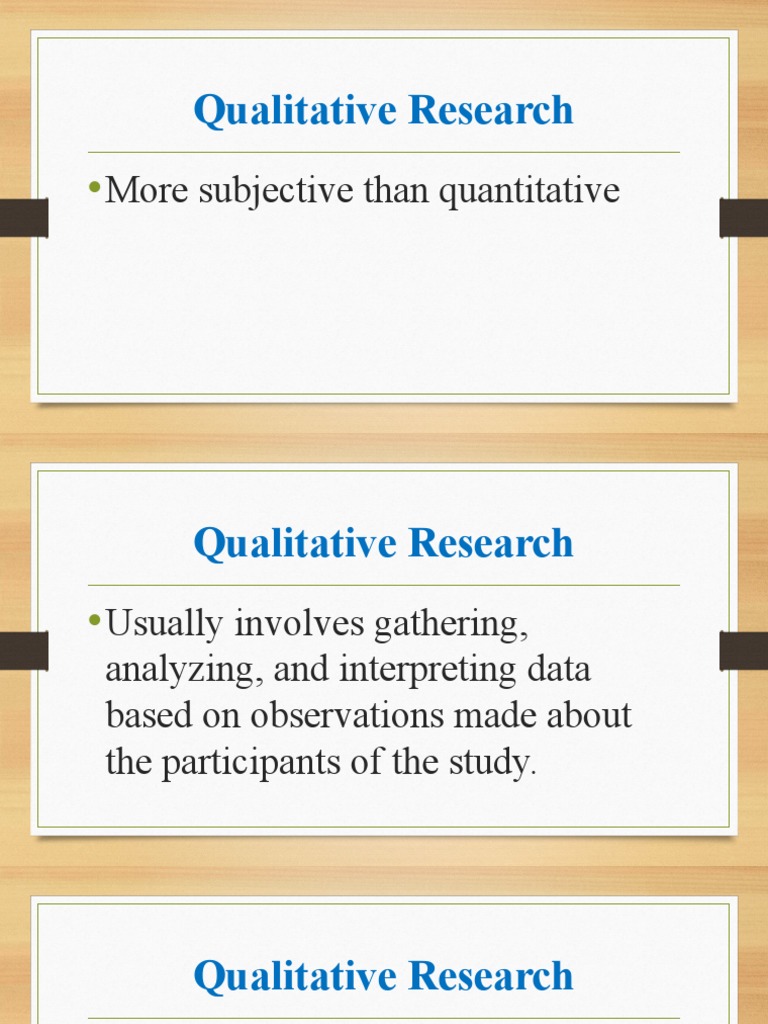 Module 2 Qualitative and Quantitative Research | PDF | Quantitative ...