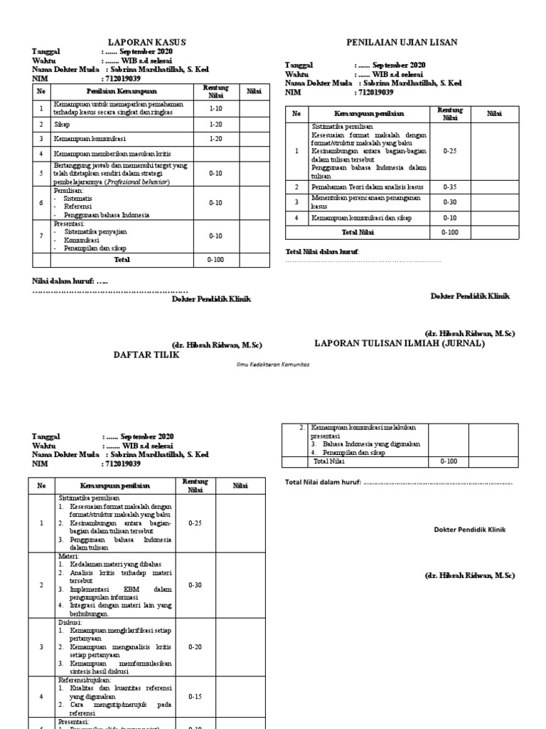 Form Penilaian IKM & IKK | PDF