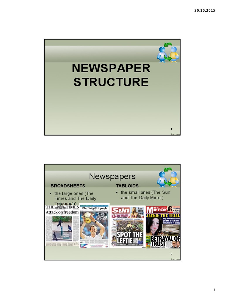 Newspaper Structure | PDF | News Media | Mass Media