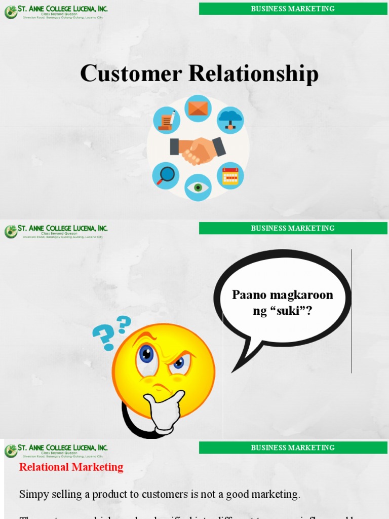 Module 6. Customer Relationship | PDF | Customer | Marketing