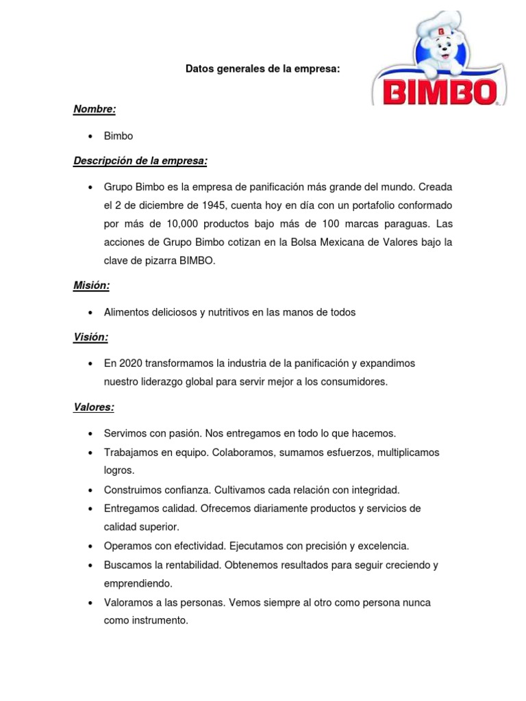 Datos Generales de La Empresa | PDF
