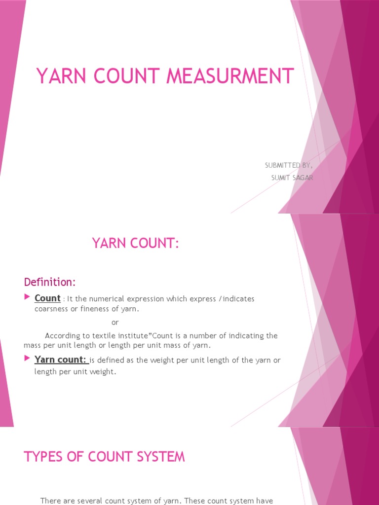 Yarn Count Measurement Guide | PDF
