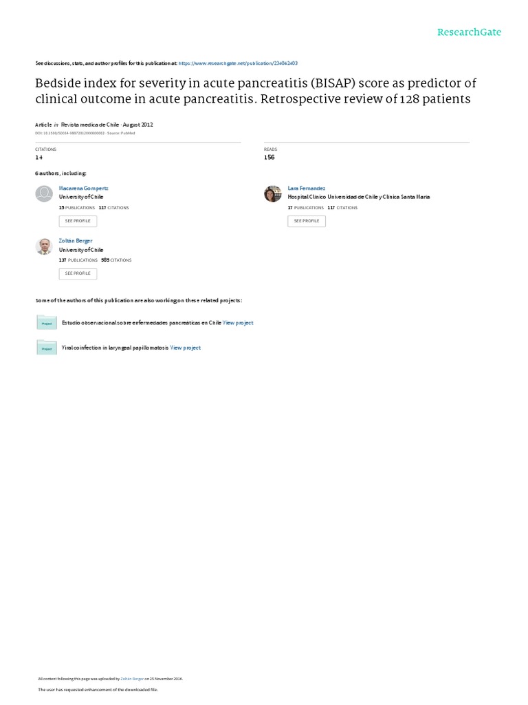 BISAP | Descargar gratis PDF | Sensibilidad y especificidad ...